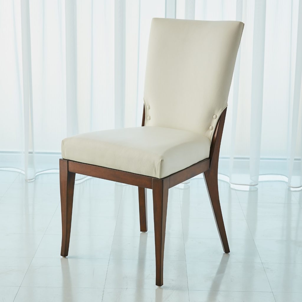 Opera Chair in White Leather - Katzberry
