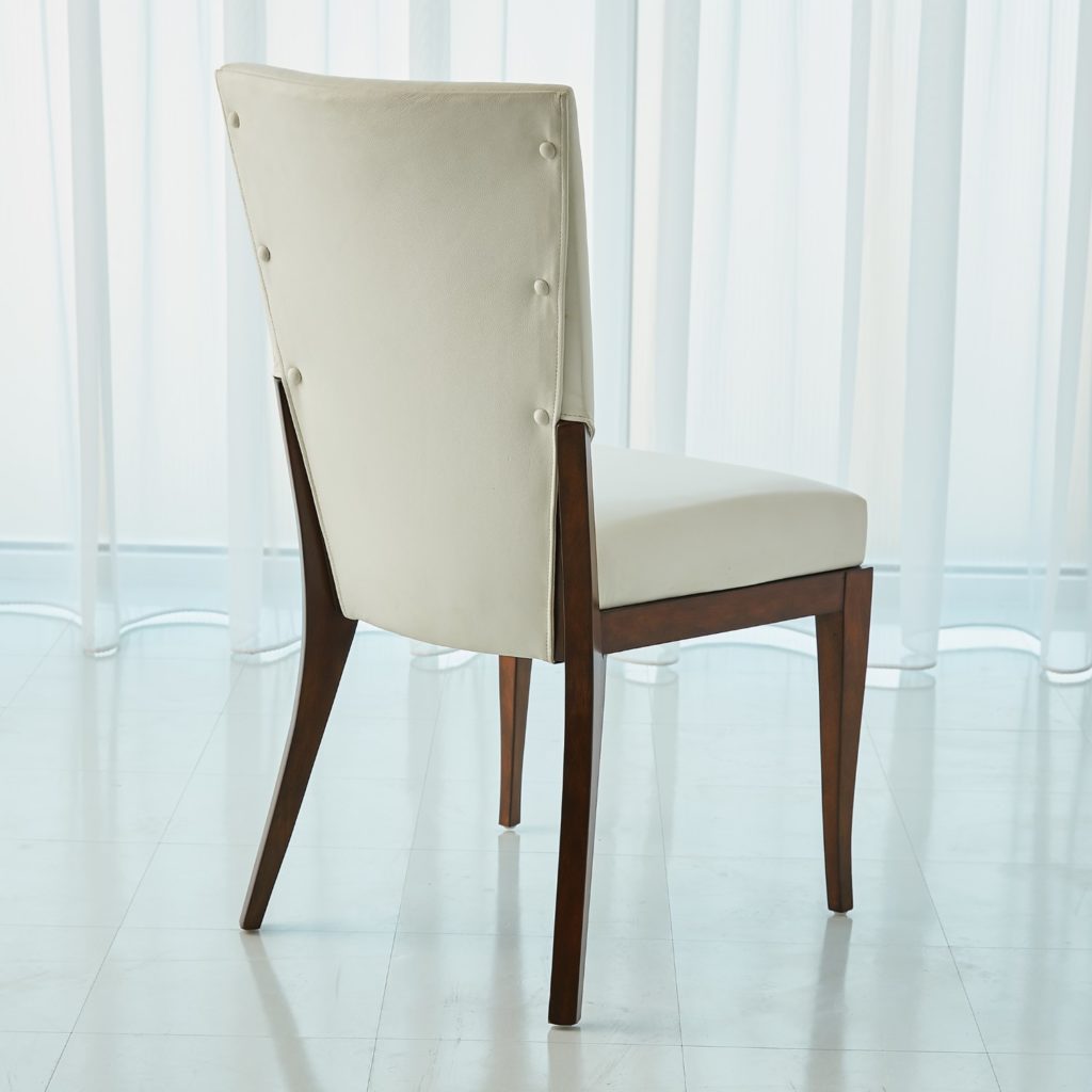 Opera Chair in White Leather | Katzberry Home Decor