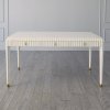 Ivory Fluted & Marble Desk - Katzberry