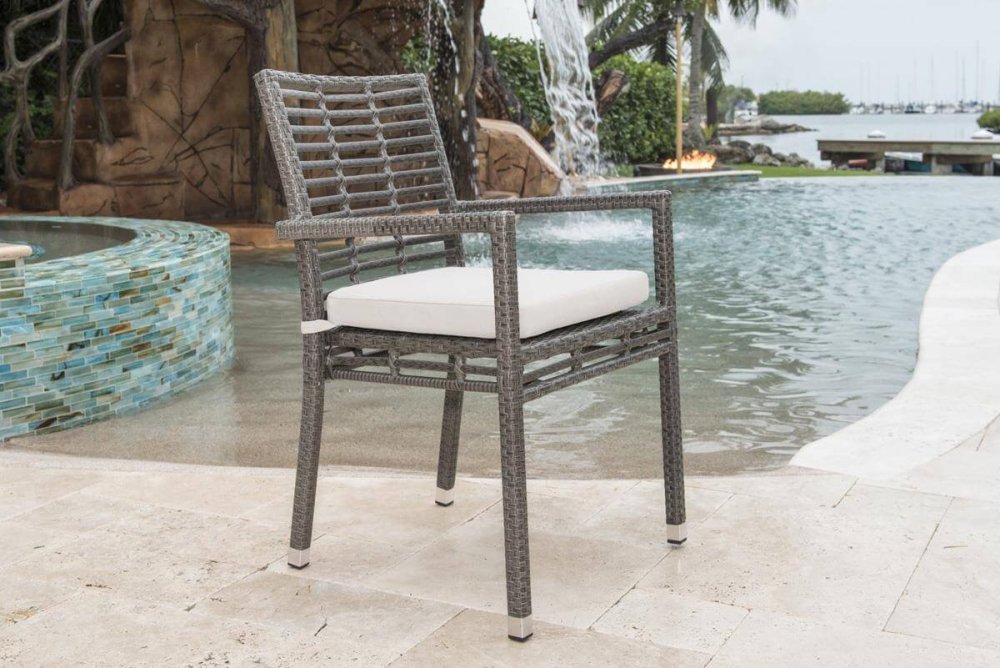 Graphite Stackable Arm Chair - Katzberry