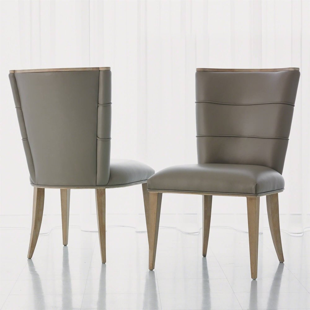 Adelaide Chair in Grey Leather - Katzberry